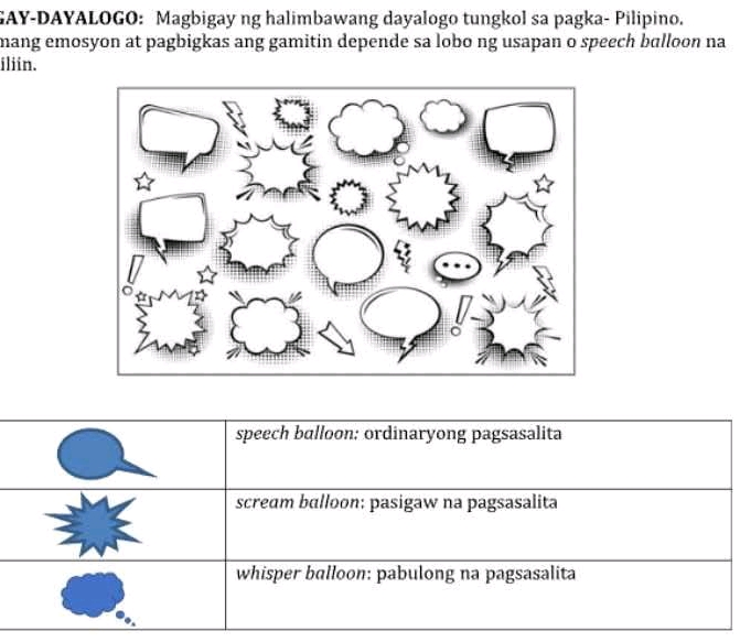 GAY-DAYALOGO Magbigay ng halimbawang | StudyX