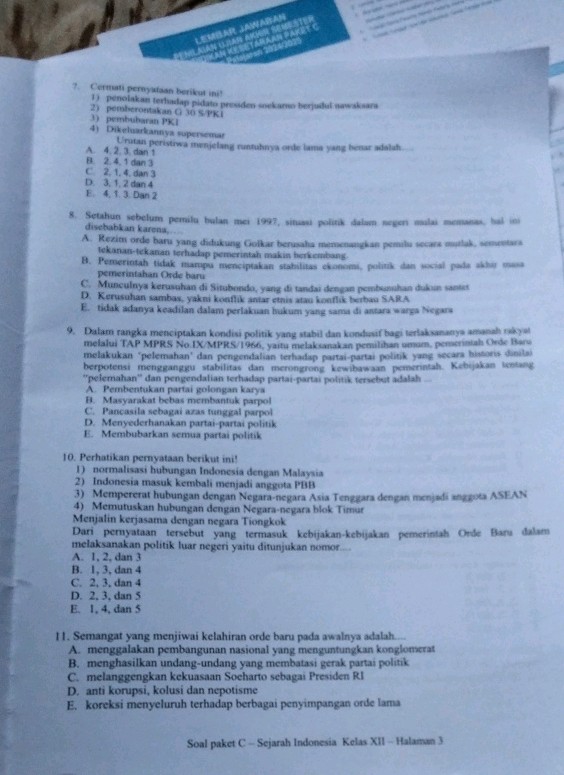 7 Cermati pernyataan berikut ini 1) | StudyX