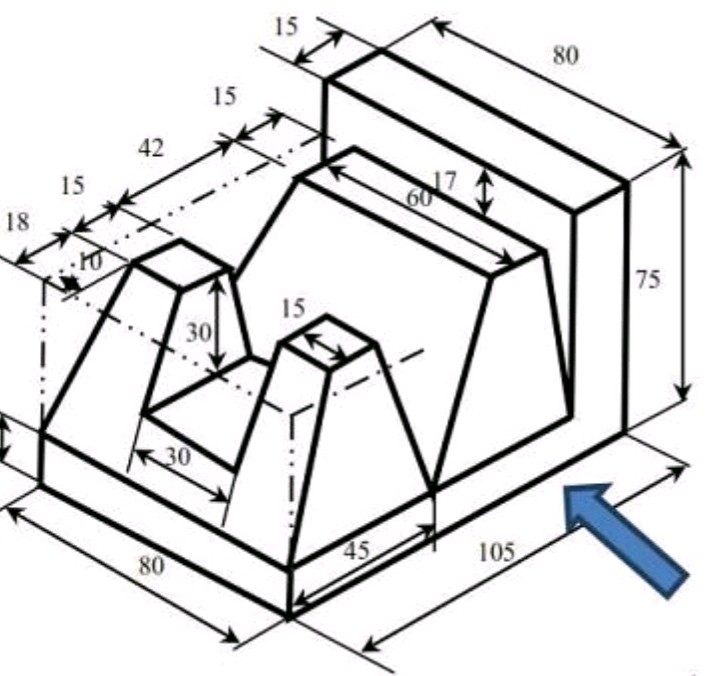 The image contains a 3D drawing of an object | StudyX