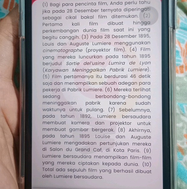 (1) Bagi para pencinta film Anda perlu tahu | StudyX