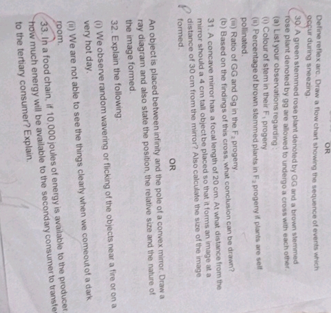 ORDefine reflex arc Draw a flow chart | StudyX