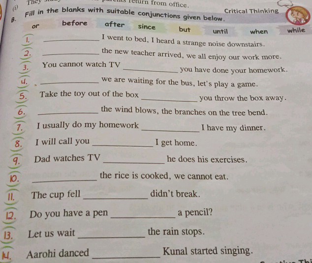 B Fill in the blanks with suitable | StudyX
