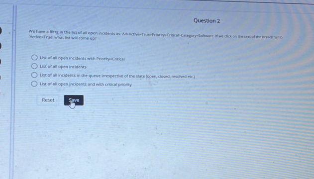 Question 2 We have a filter in the list of | StudyX