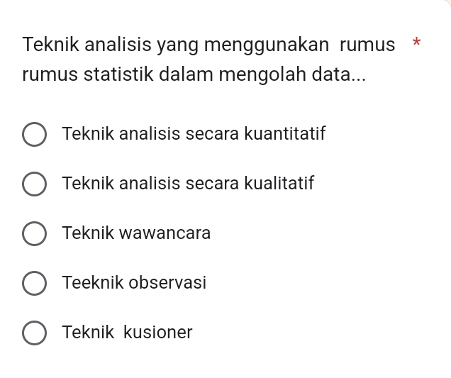 Teknik analisis yang menggunakan rumus rumus | StudyX