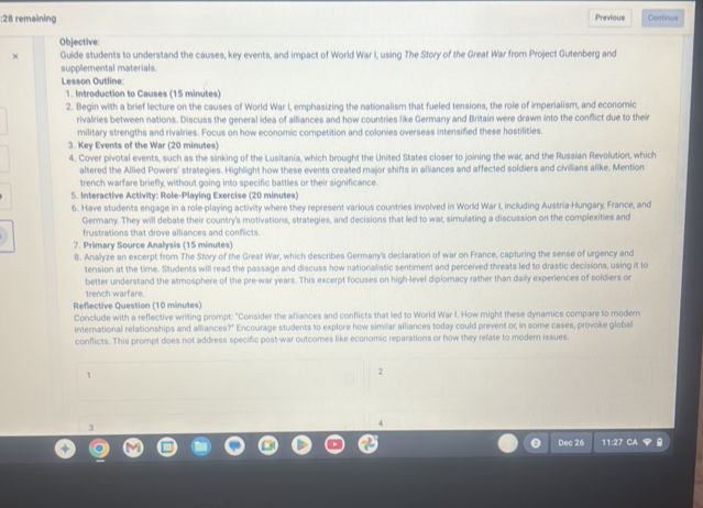 Objective Guide students to understand the | StudyX