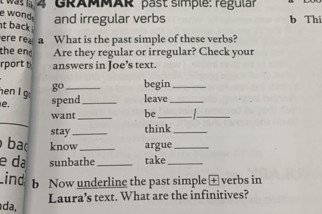 4 GRAMMAR past simple regular and irregular | StudyX