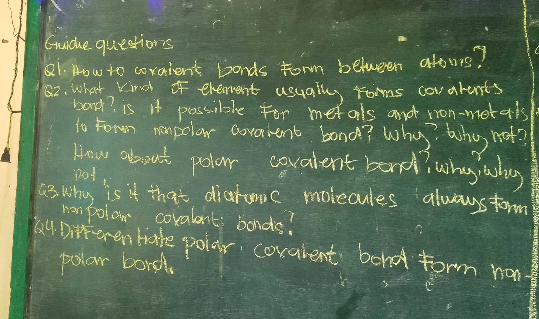 Guide questions Q1 How to covalent bonds | StudyX