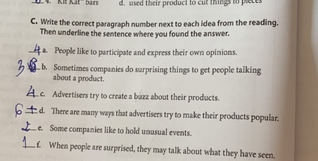 C Write the correct paragraph number next to | StudyX