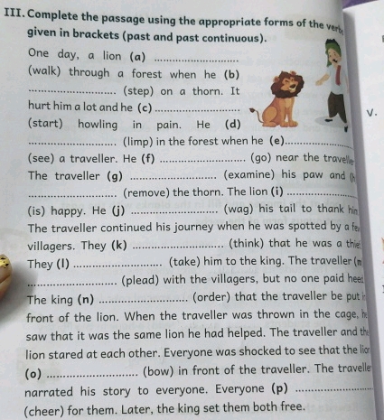 III Complete the passage using the | StudyX