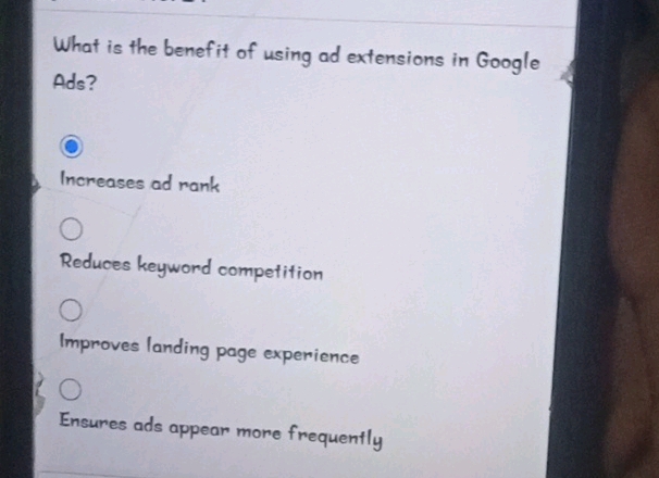 What is the benefit of using ad extensions | StudyX