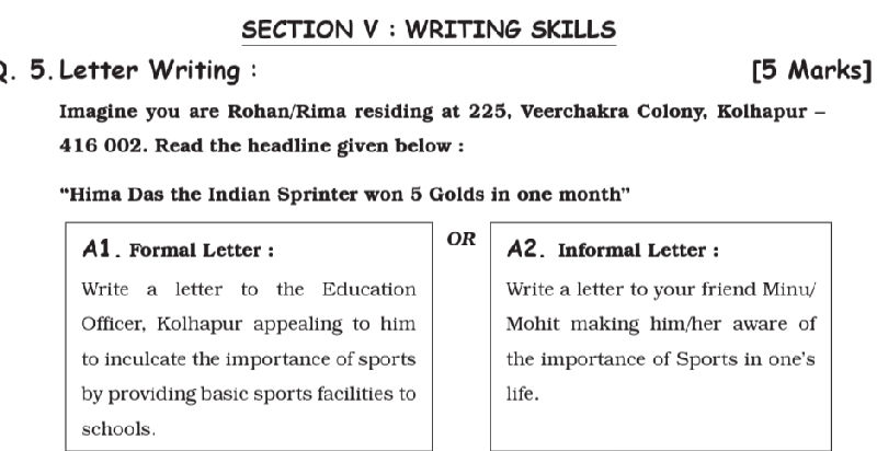 SECTION V WRITING SKILLS 2 5 Letter Writing
