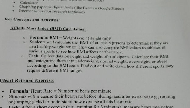 A)Body Mass Index (BMI) Calculation Formula | StudyX