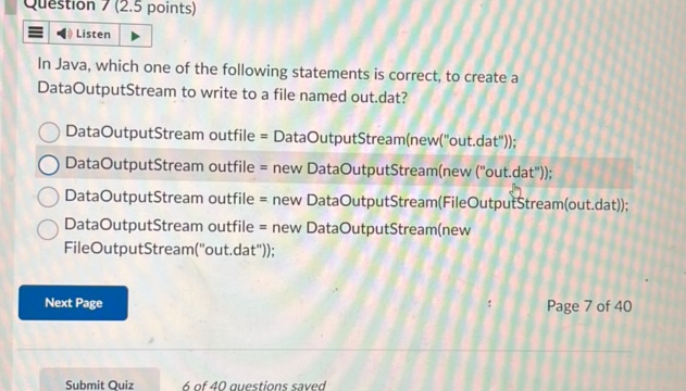 In Java which one of the following | StudyX