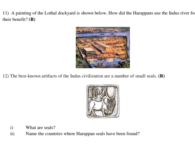 11) A painting of the Lothal dockyard is | StudyX