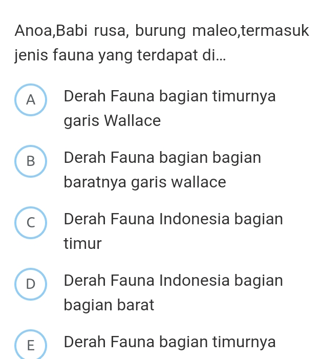 Anoa Babi rusa burung maleo termasuk jenis | StudyX