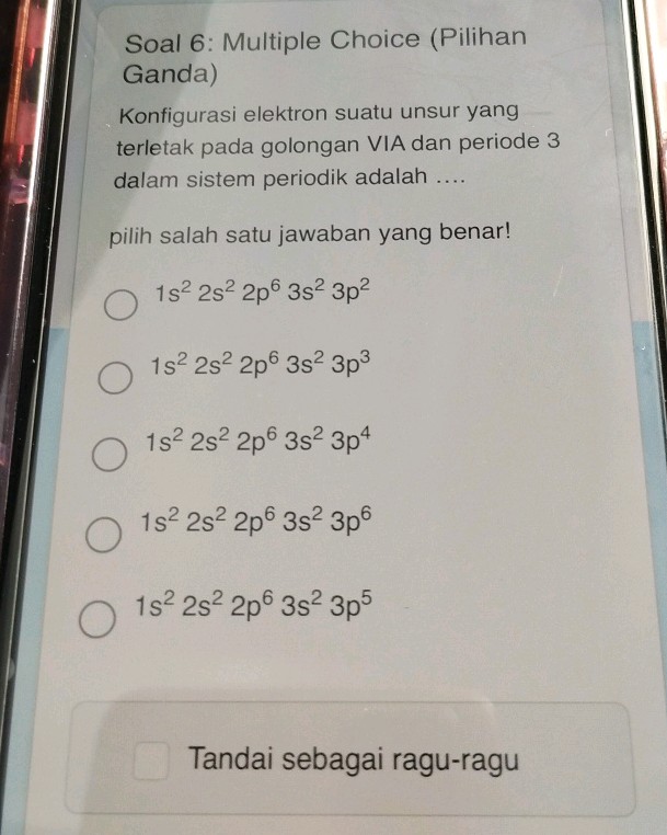 Soal 6 Multiple Choice (Pilihan Ganda) | StudyX