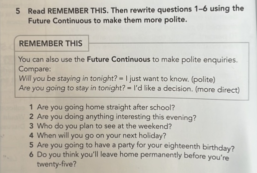 5 Read REMEMBER THIS Then rewrite questions | StudyX