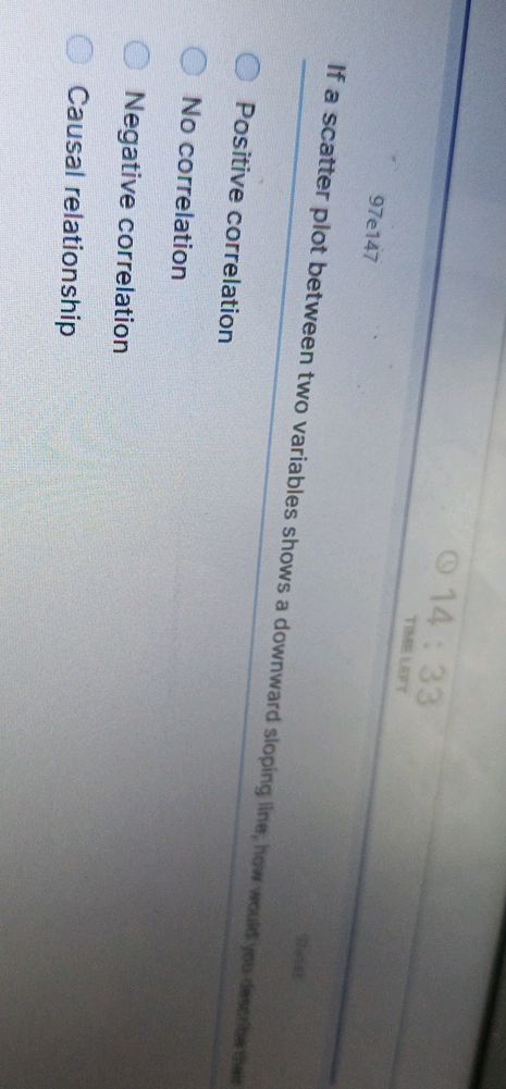 If a scatter plot between two variables | StudyX