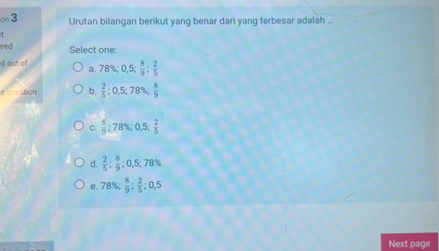 Urutan bilangan berikut yang benar dari yang | StudyX