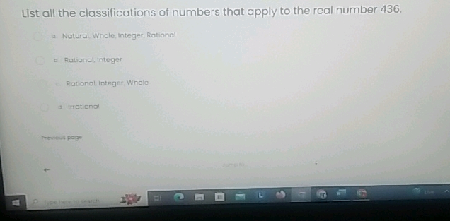 List all the classifications of numbers that | StudyX