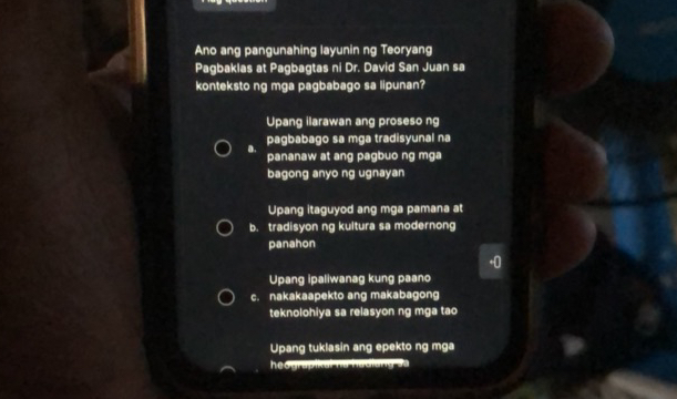 Ano ang pangunahing layunin ng Teoryang | StudyX