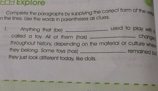 Complete the paragraphs by supplying the | StudyX