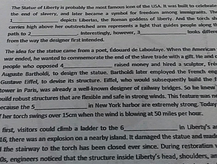 The Statue of Liberty is probably the most | StudyX