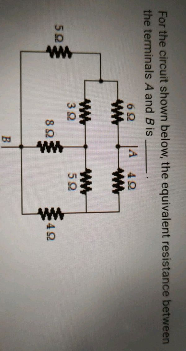For the circuit shown below the equivalent | StudyX