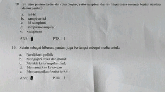 18 Struktur pantun terdiri dari dua bagian | StudyX
