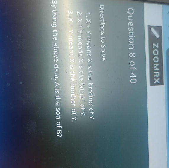 Directions to Solve 1 X + Y means X is the | StudyX