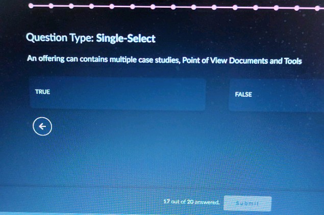 Question Type Single-Select An offering can | StudyX