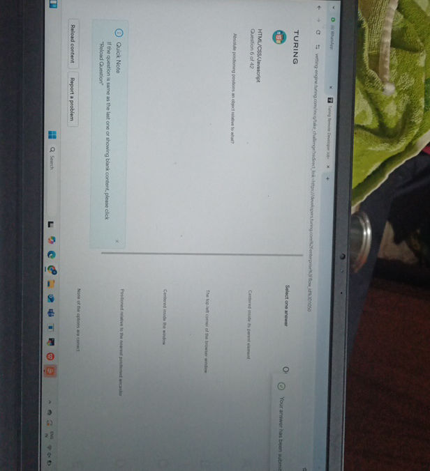 HTML/CSS/Javascript Question 6 of 42 | StudyX
