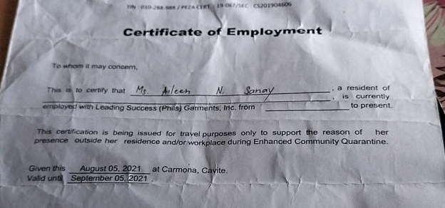 Certificate of Employment To whom it may | StudyX