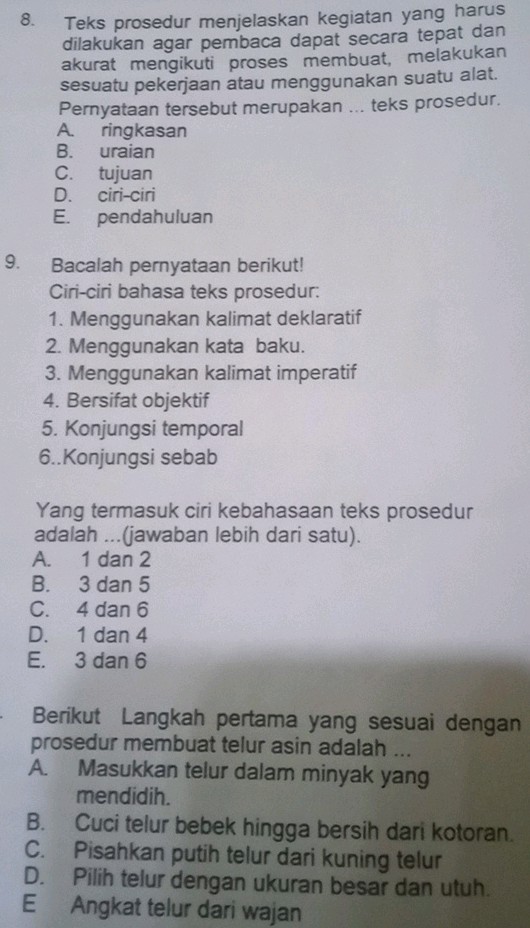 8 Teks prosedur menjelaskan kegiatan yang | StudyX