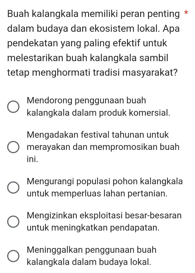 Buah kalangkala memiliki peran penting dalam | StudyX