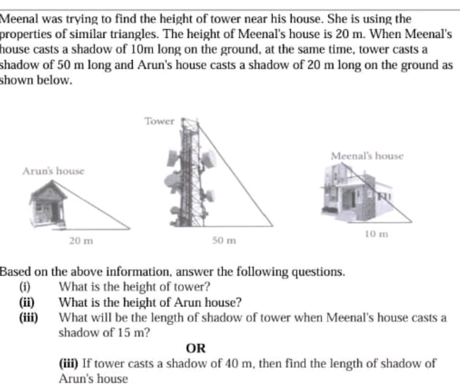 Meenal was trying to find the height of | StudyX