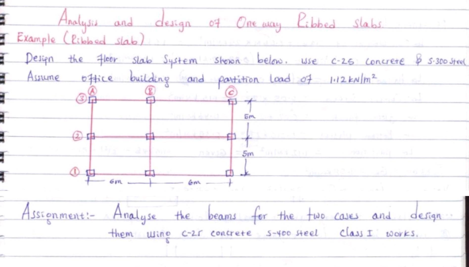 Analysis and design of One way Ribbed | StudyX