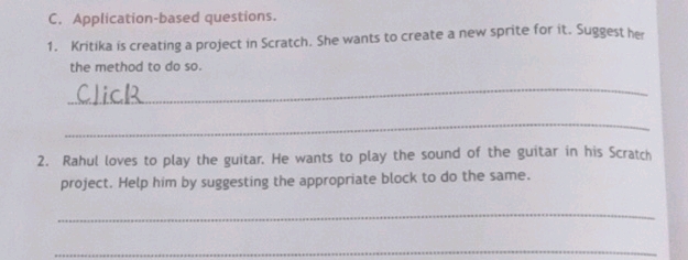 C Application-based questions 1 Kritika is | StudyX