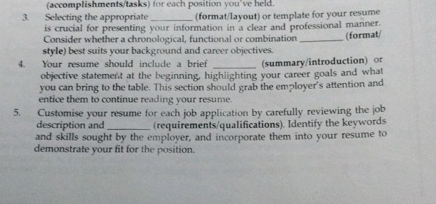 3 Selecting the appropriate (format/layout) | StudyX