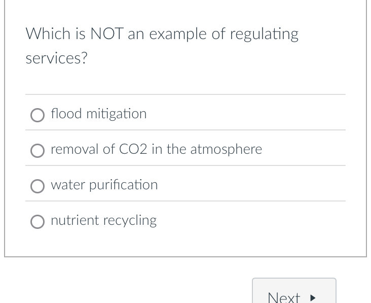 Which is NOT an example of regulating | StudyX