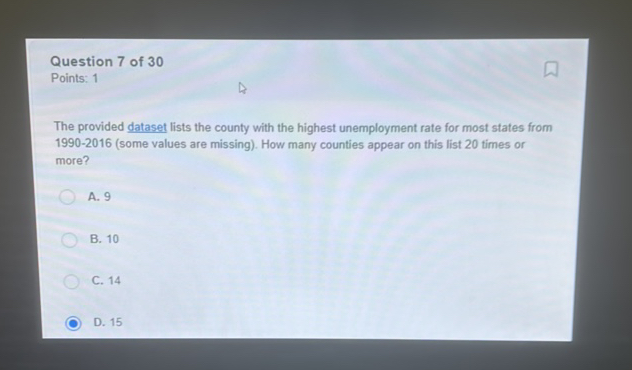 Question 7 of 30 Points 1 The provided | StudyX