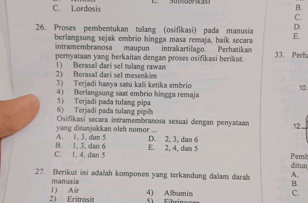 26 Proses pembentukan tulang (osifikasi) | StudyX