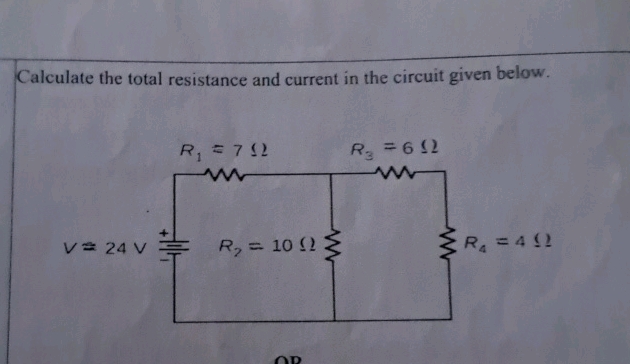 Calculate the total resistance and current | StudyX