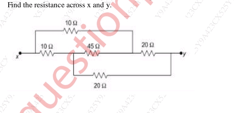 Find the resistance across x and y Circuit | StudyX