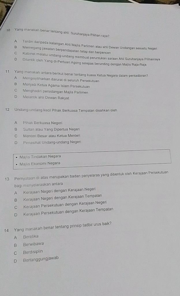 10 Yang manakah benar tentang ahli | StudyX