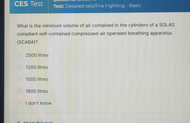What is the minimum volume of air contained | StudyX