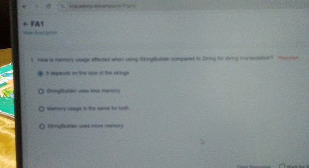 1 How is memory usage affected when using | StudyX
