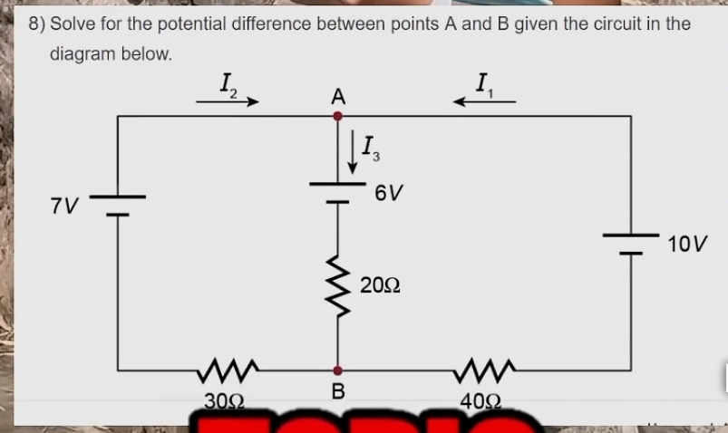 8) Solve for the potential difference | StudyX