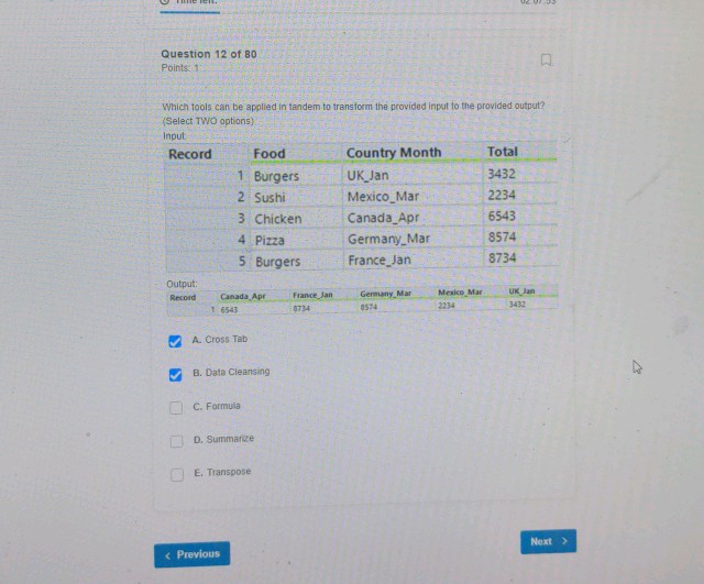 Question 12 of 80 Points 1 Which tools can | StudyX