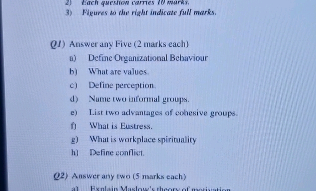 2) Each question carries 10 marks 3) Figures | StudyX
